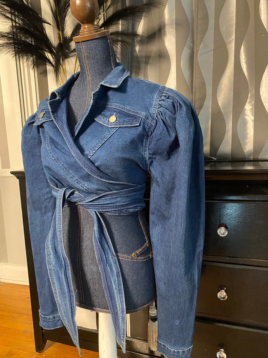 Wrap around denim jacket – Urban Glam